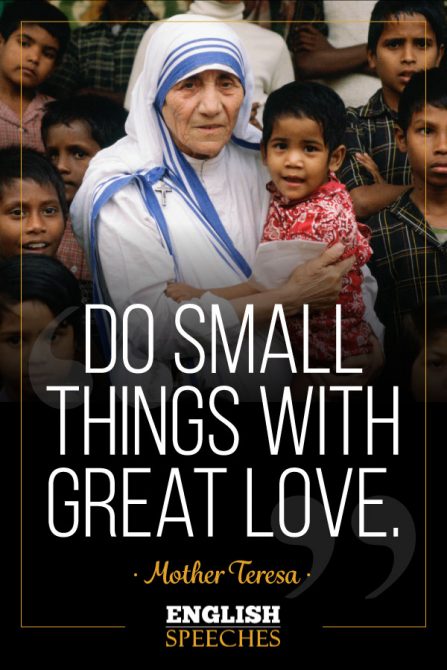 Mother Teresa: Nobel Peace Prize Speech - English Speeches